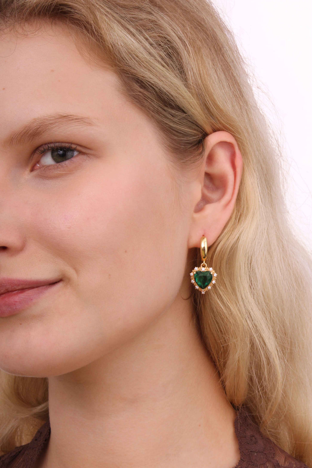 Bella Green Gold Earrings – Velvet Luna